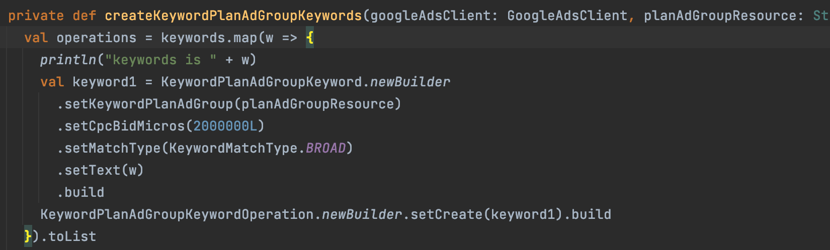 Please share the sample code for keywords containing non-alphabetic characters(-,/,",', etc ...