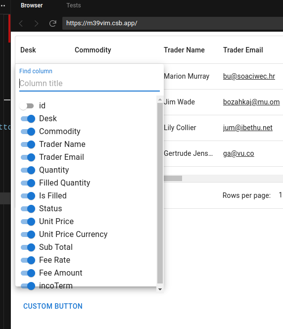 Ability to edit column panel footer for the data grid · Issue #8896 · mui/mui-x · GitHub