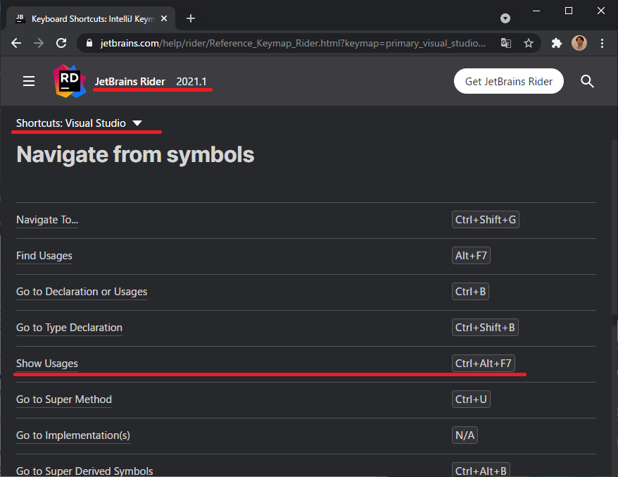 Not working 4.7-Navigate_To_menu_related_files.html · Issue #36 · JetBrains/resharper-rider ...