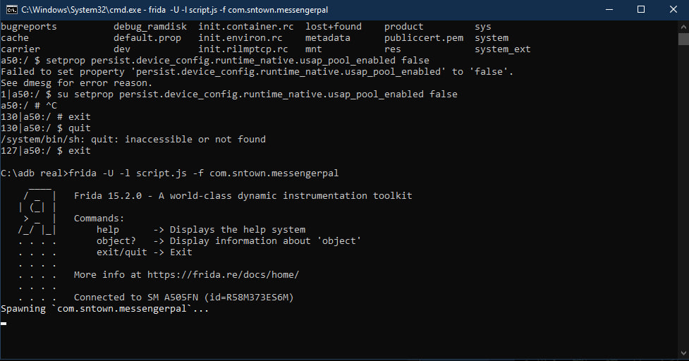 Stuck after spawn · Issue #2373 · frida/frida · GitHub