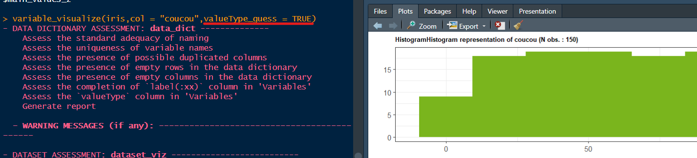 bug when the column is character but the content is numeric compatible in variable_visualize ...