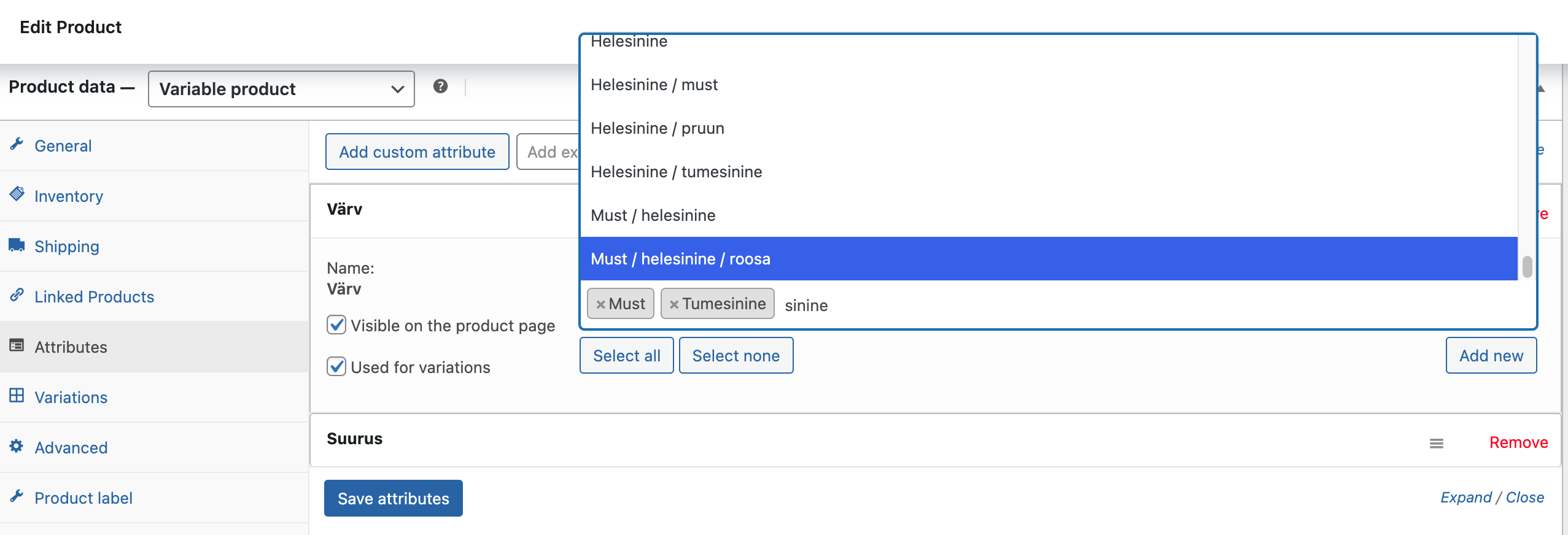 Woocommerce product attribute term dropdown displaying not displaying all filtered terms · Issue ...