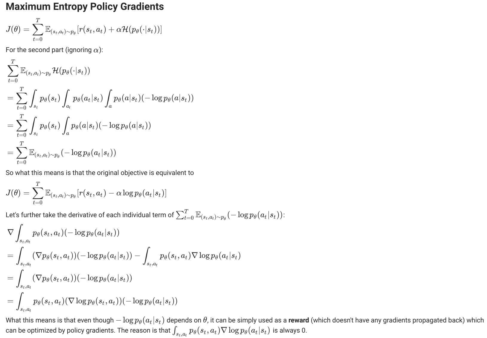 Incorporating long-term entropy bonus reward in on-policy AC · Issue ...