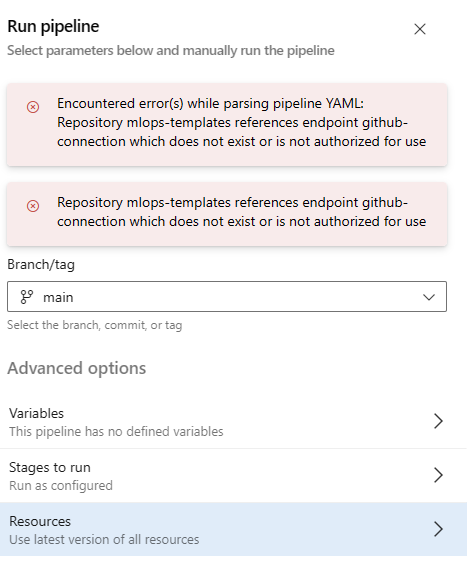 Repository mlops-templates references endpoint github-connection which ... Repository mlops-templates references endpoint github-connection which ...