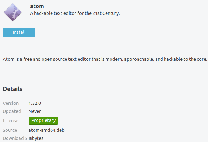 DEB package license is shown as proprietary in Ubuntu GNOME Software Install · Issue #18367 ...