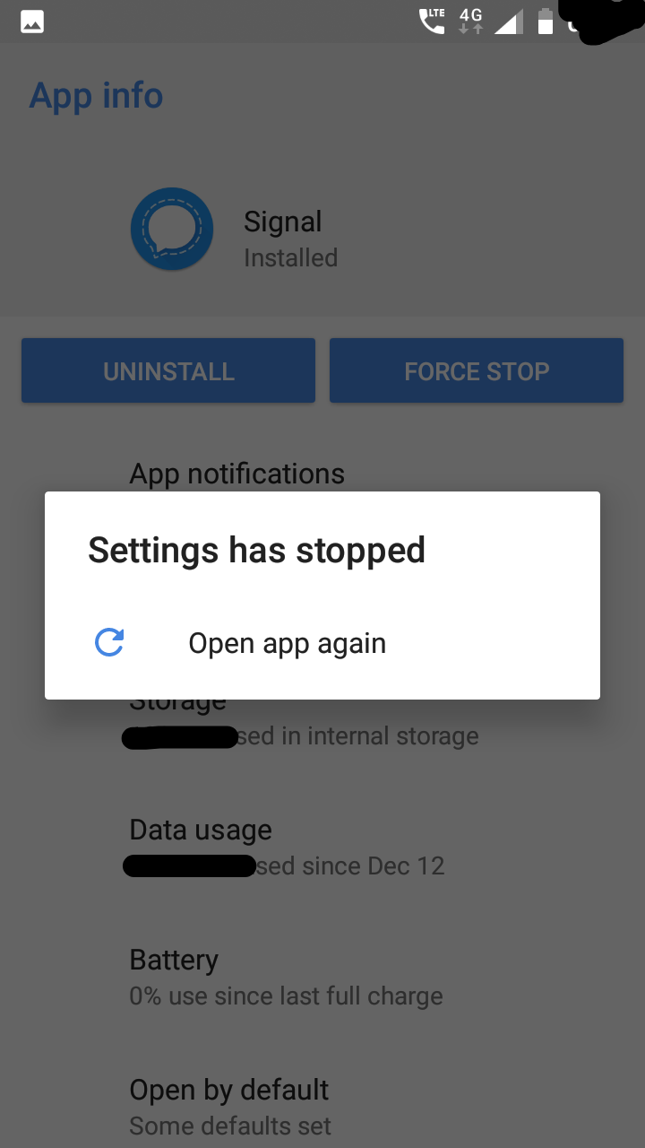 App info settings crashes when trying to access messages notification category · Issue #8477 ...