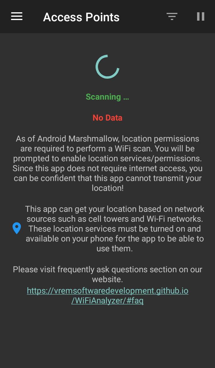 Doesnt work anymore on Android Pie 9 · Issue #201 · VREMSoftwareDevelopment/WiFiAnalyzer · GitHub