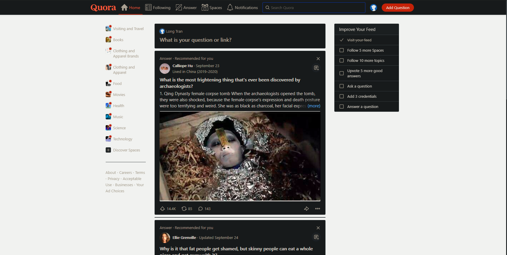 [Broken Website] Dynamic mode on Quora is bugged · Issue #4004 · darkreader/darkreader · GitHub