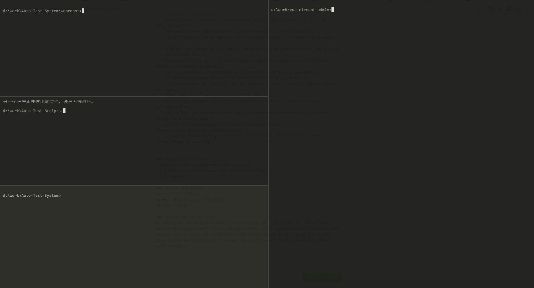 Cant Restore The Layout Of Split Tabs After Reopen Cmderconemu