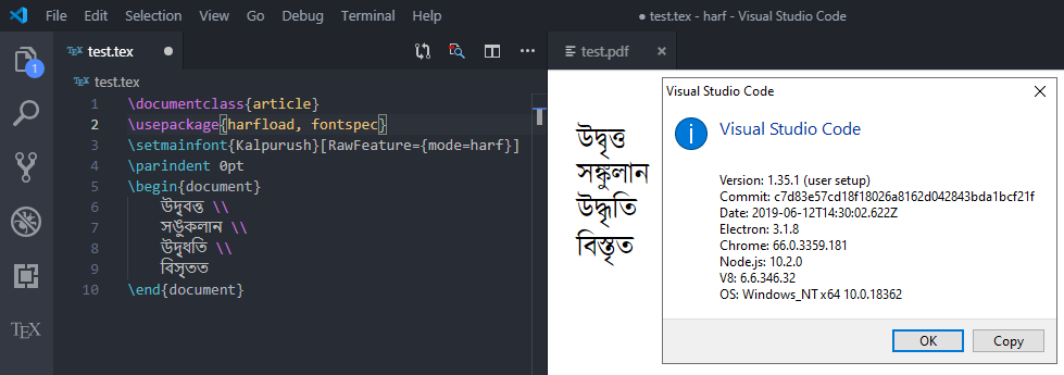 Unicode Bangla doesn't work properly. · Issue #74716 · microsoft/vscode ...