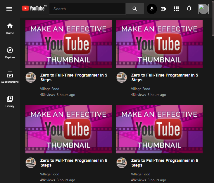 GitHub - Arman-Arzoo/youtube-clone: full responsive youtube frontend using modern javascript ...