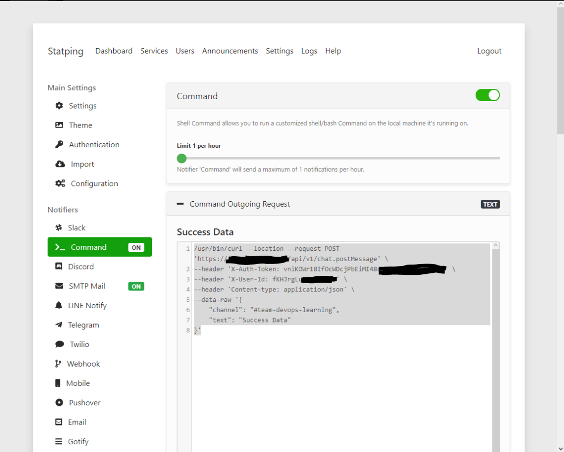 Notifiers command diddn't work · Issue #1057 · statping/statping · GitHub