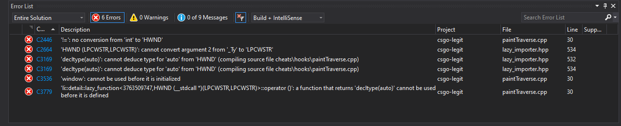 Errors when building in release but not in debug · Issue #9 · Bartis1313/csgo · GitHub