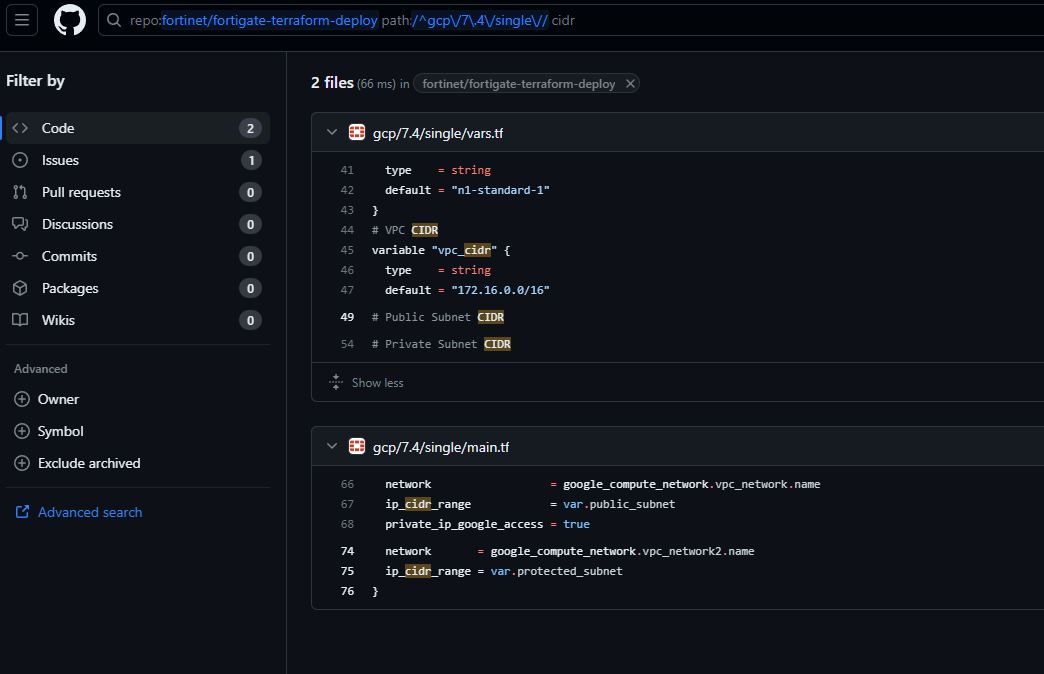 GCP 7.4 single template · Issue #168 · fortinet/fortigate-terraform-deploy · GitHub