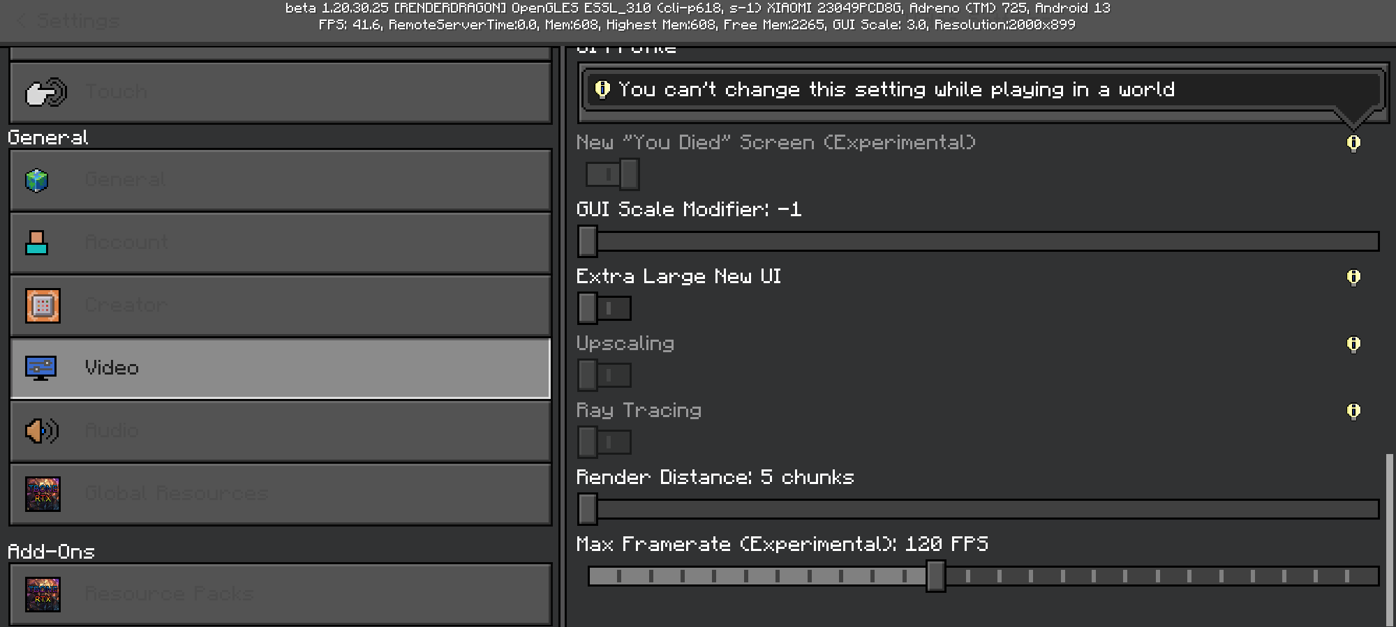 1.20.30 - Missing "Render Dragon Features for creators" Toggle · Issue #4123 · GeyserMC/Geyser ...