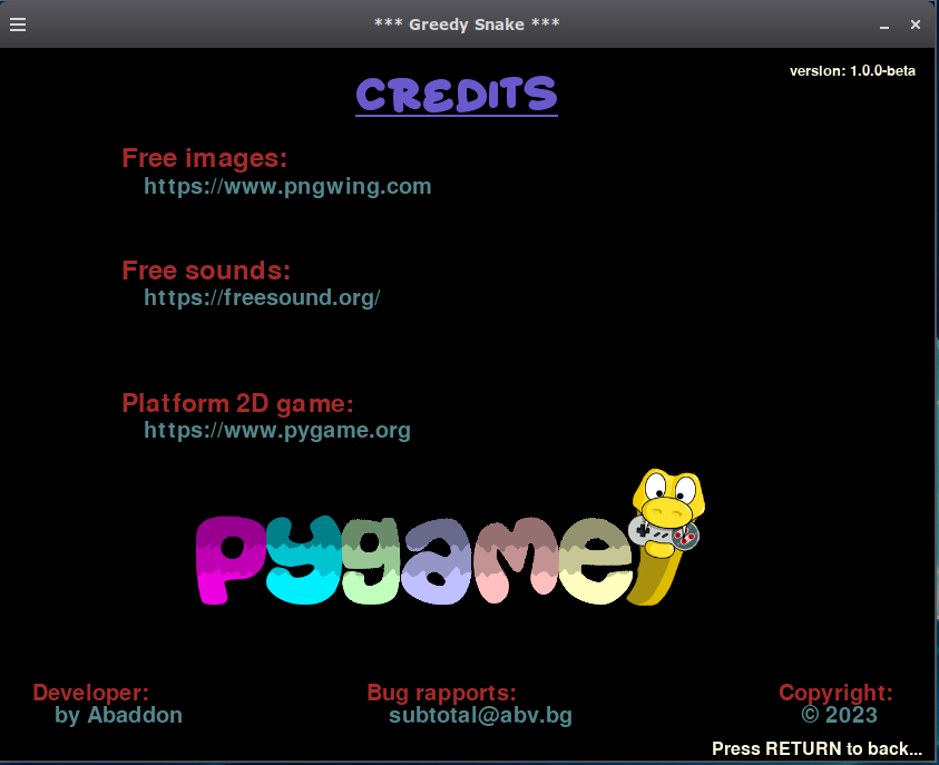 GitHub - byAbaddon/PyGame-Greedy-Snake: Test