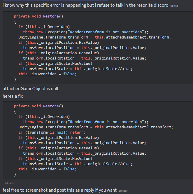Inconsistent Unity Crashes · Issue #269 · Yellow-Dog-Man/Resonite-Issues · GitHub