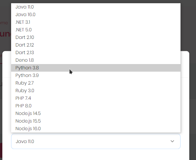 All runtimes displayed on web UI despite default runtimes not including all runtimes · Issue ...