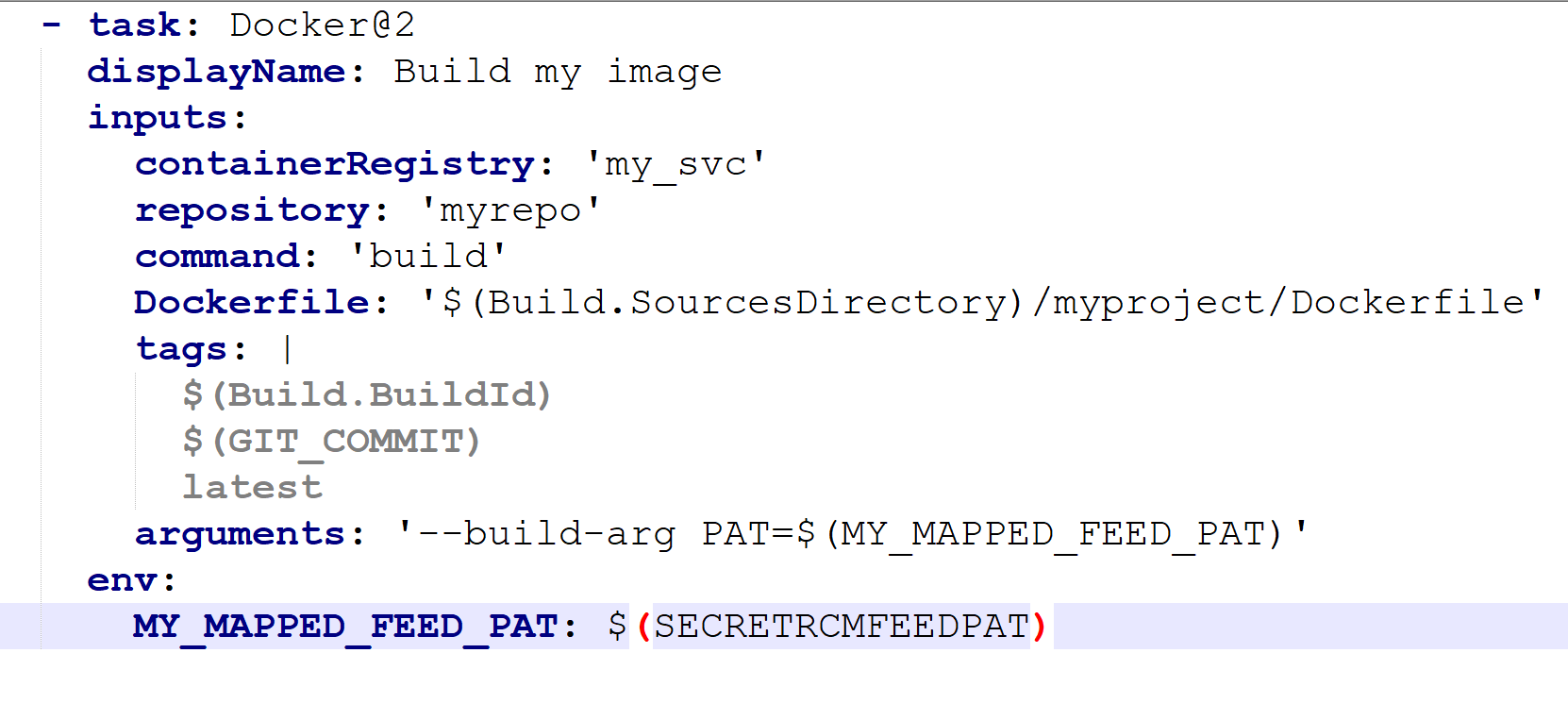 Feature Request Docker Task Accept Environment Variables · Issue 8483 · Microsoftazure