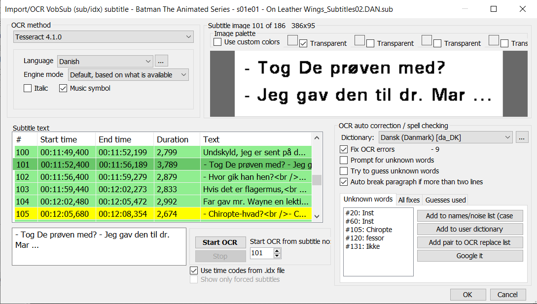 Is "Fix OCR Errors" the same as "Fix Common errors" in OCR Scan? · Issue #3871 · SubtitleEdit ...