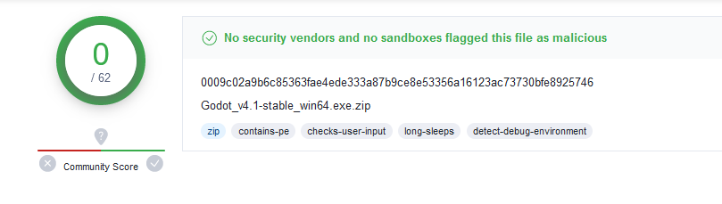 Windows Defender classifies 4.1 zip file as virus · Issue #79170 · godotengine/godot · GitHub