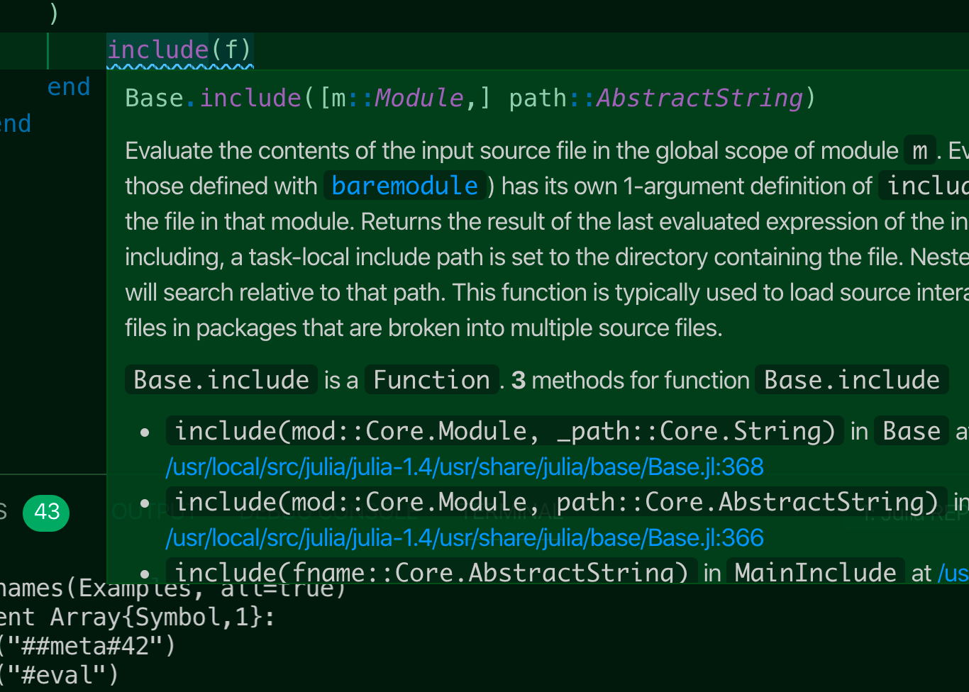 Option To Disable Documentation Tool Tips · Issue 1416 · Julia Vscodejulia Vscode · Github