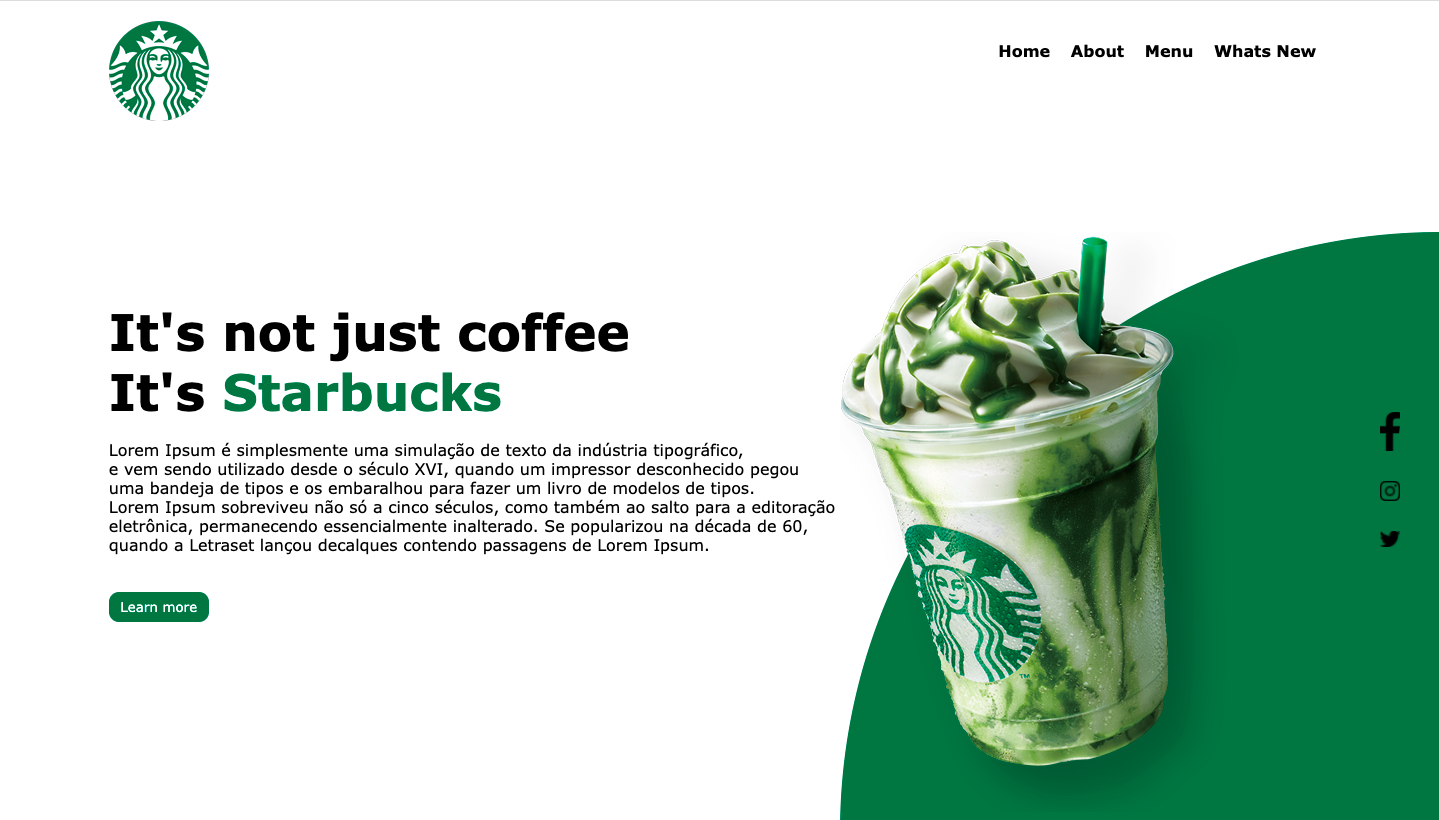 GitHub - Rubemcalixto/Starbucks-landing-page: Landing page criada ...