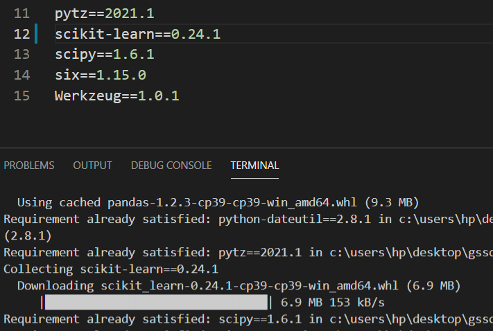 No matching distribution found for scikit-learn==0.21.1 · Issue #55 · kritikaparmar-programmer ...