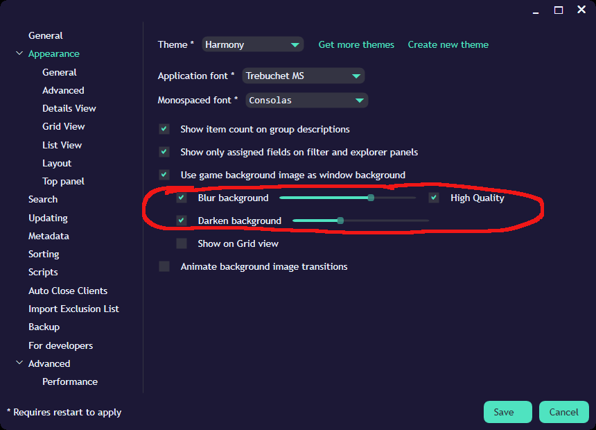 Blur background and darken background affecting game background · Issue #25 · darklinkpower ...