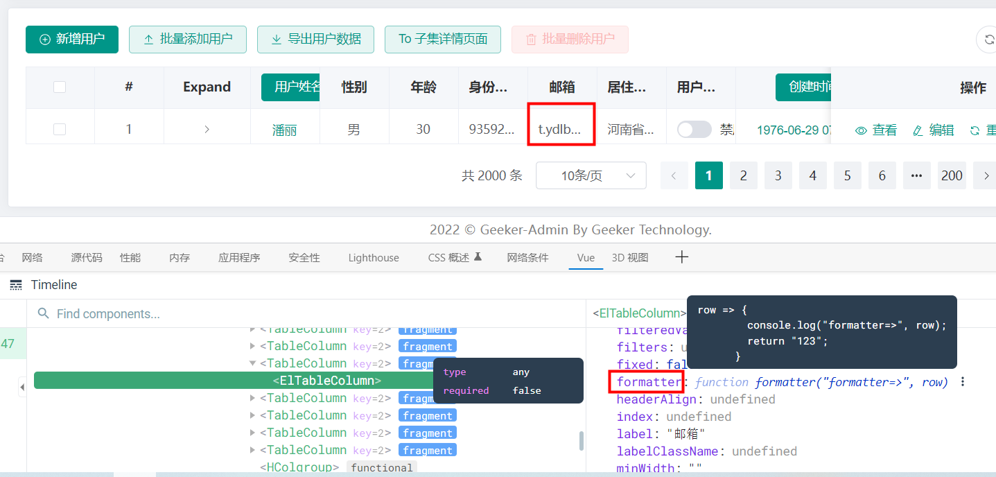 Table Column的formatter属性失效 · Issue 136 · Halseyspicygeeker Admin · Github 
