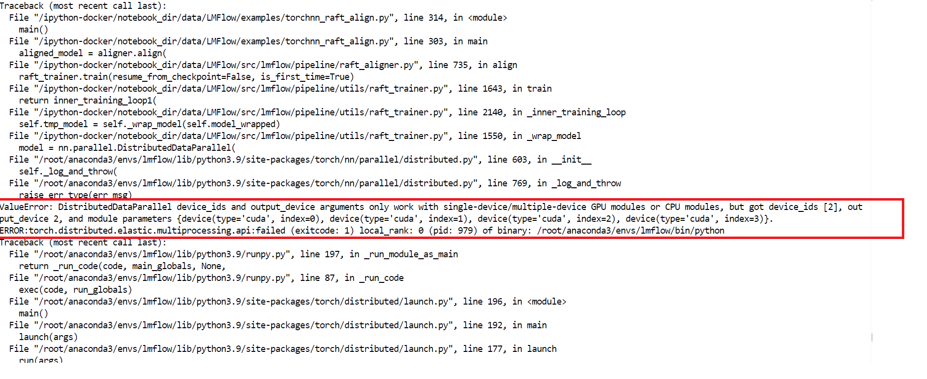 Multi-GPU operation seems to be problematic · Issue #202 · OptimalScale/LMFlow · GitHub