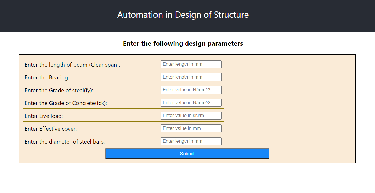 GitHub - igoswamik/DesignAutomation: Application to perform beam and column design