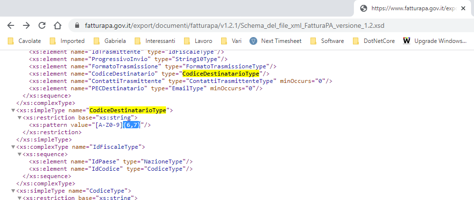 Lunghezza massima CodiceDestinatario · Issue #309 · FatturaElettronica ...