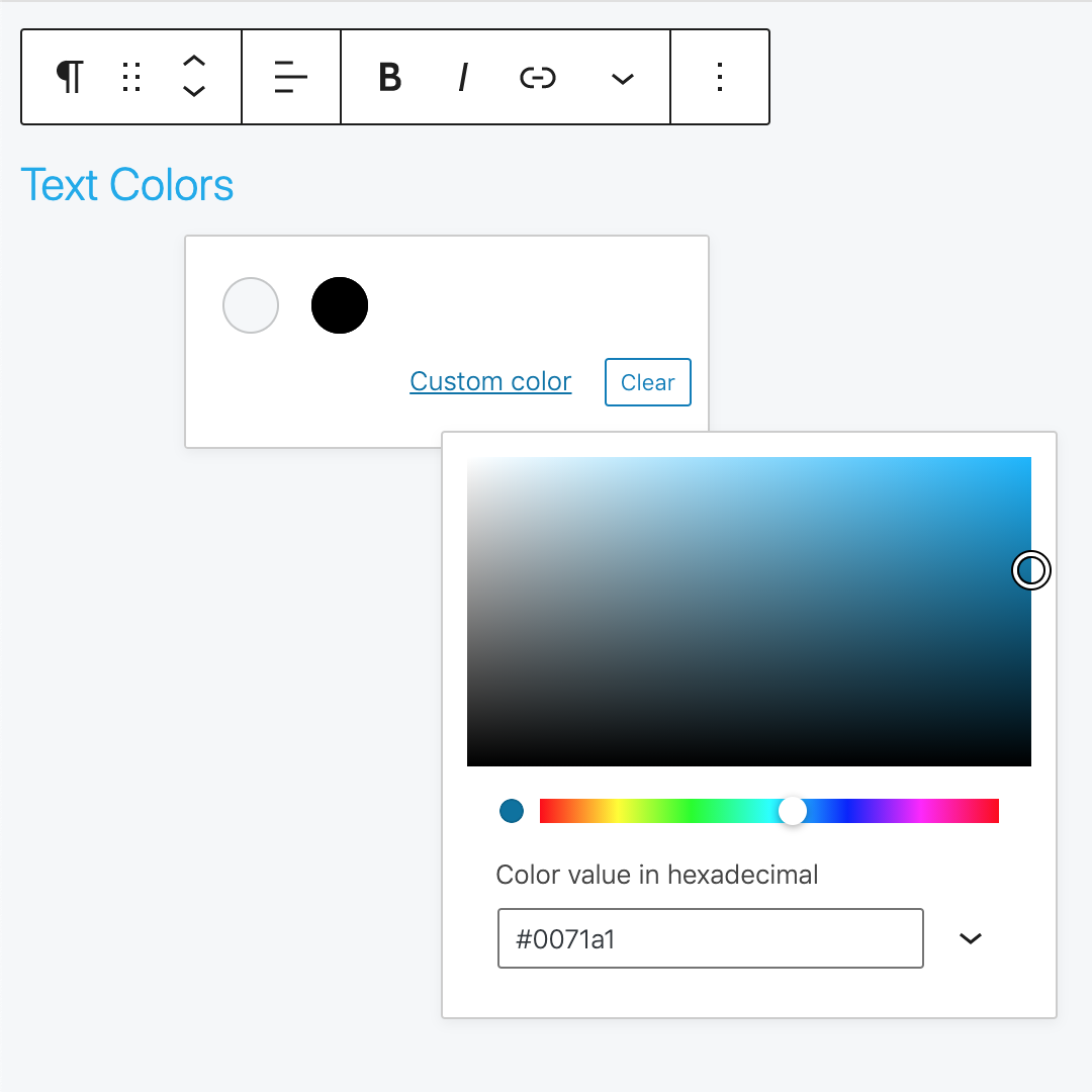 Broken keyboard navigation within text color toolbar · Issue #26115 · WordPress/gutenberg · GitHub