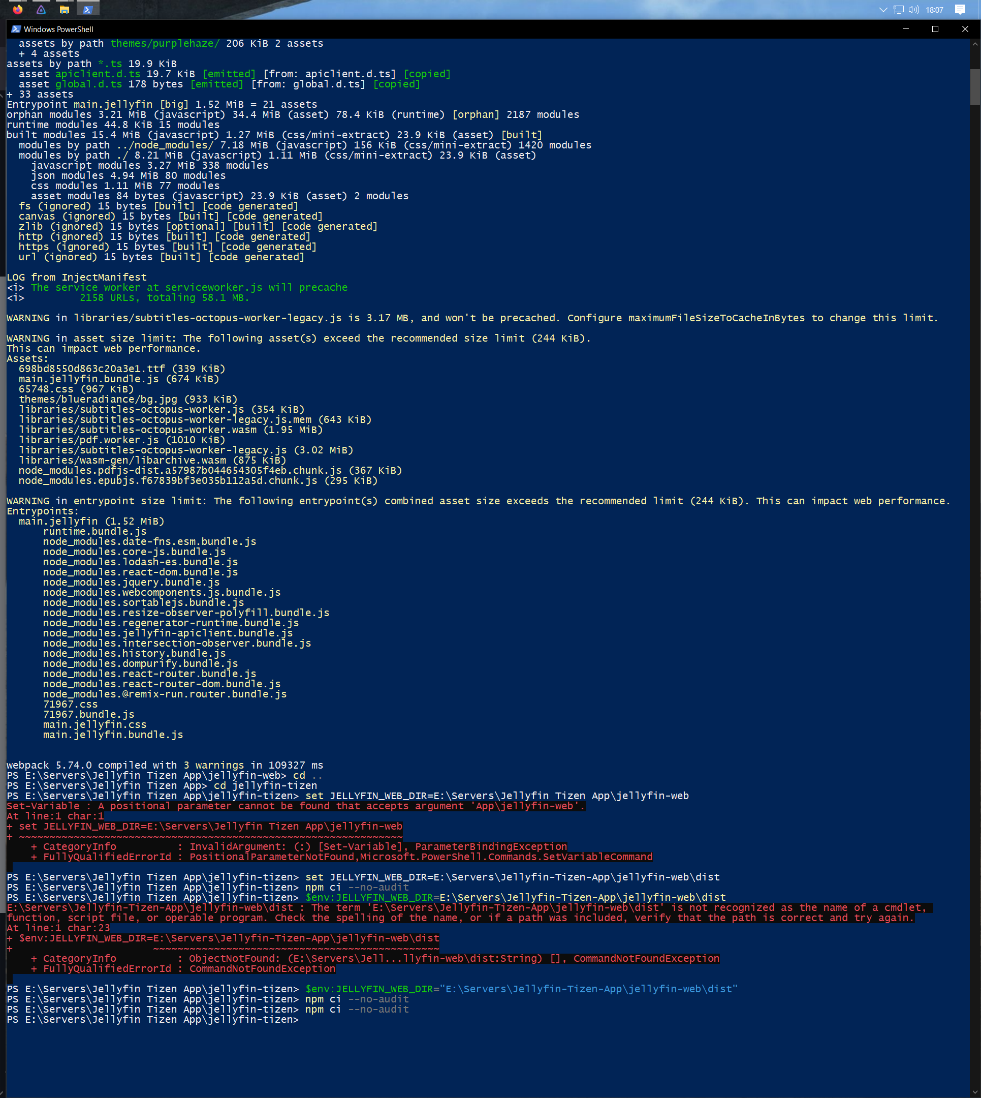 Issue with Building on Windows · Issue #152 · jellyfin/jellyfin-tizen · GitHub