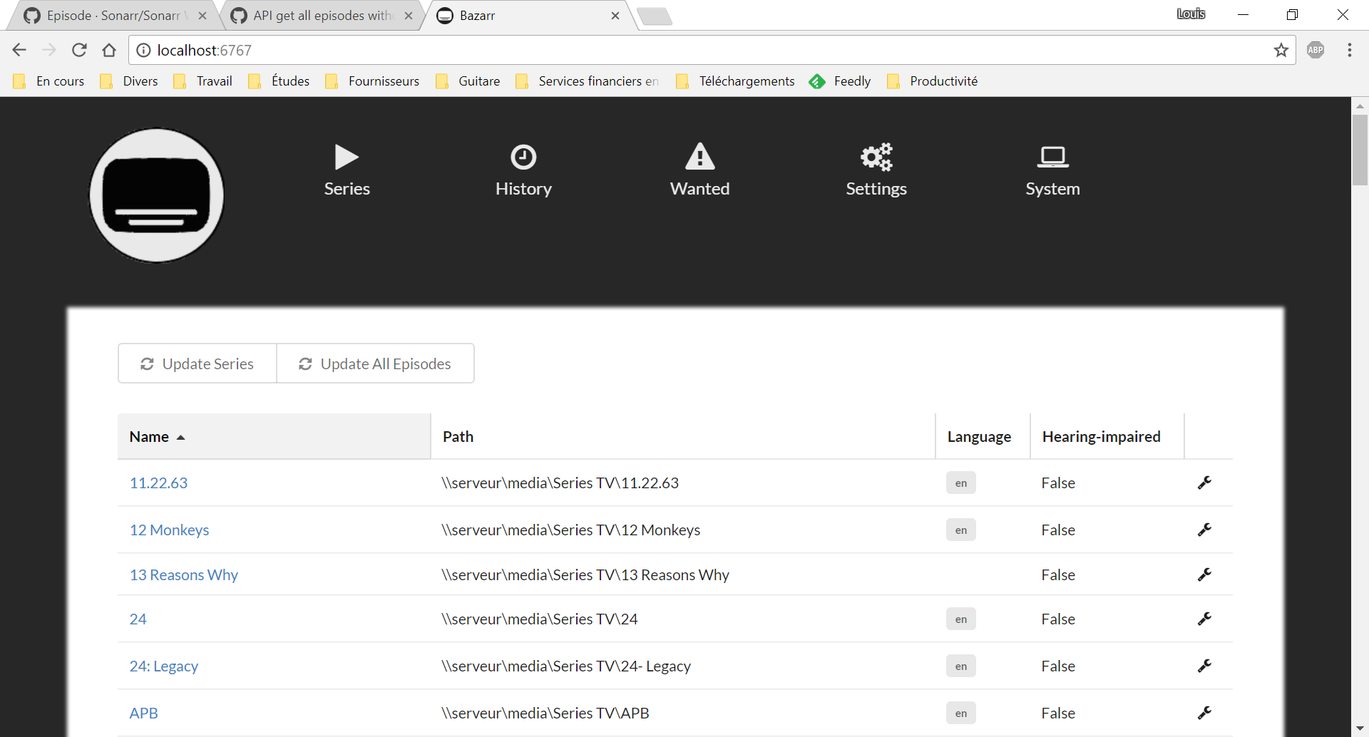API get all episodes without seriesId · Issue #2208 · Sonarr/Sonarr · GitHub