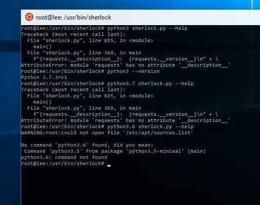 Running Issues Issue 219 Sherlock project sherlock GitHub