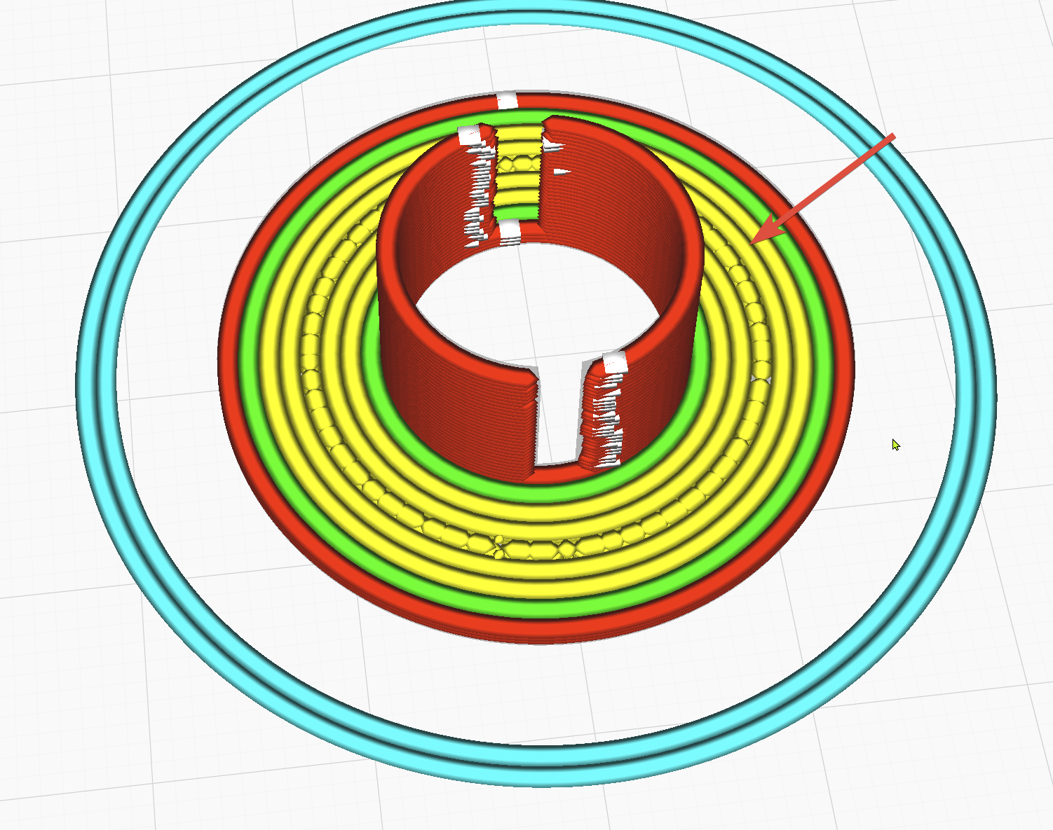 Concentric bottom has stuttering created in a simple model - 1.0mm ...
