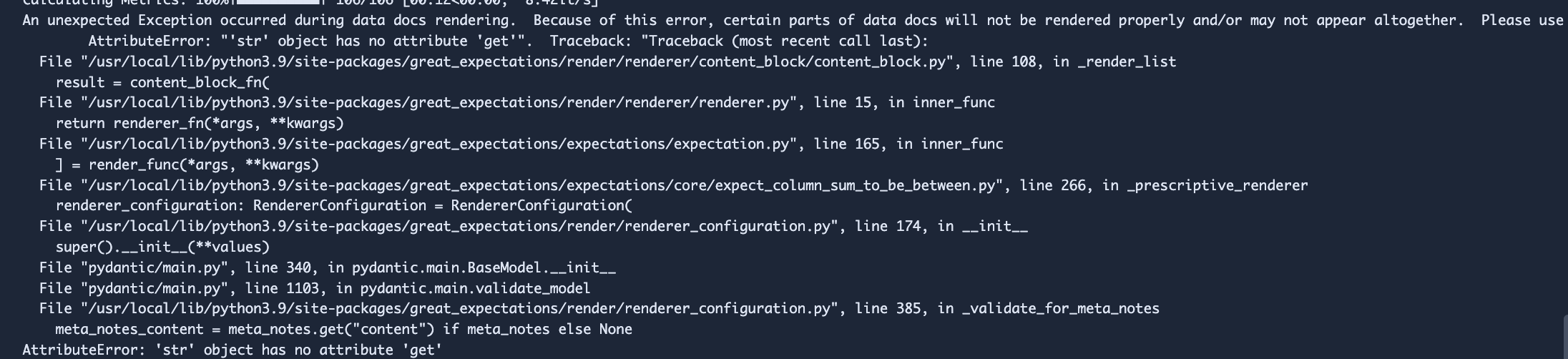 Bug New Release Causing Data Docs Rendering Issue · Issue 8041 · Great Expectationsgreat