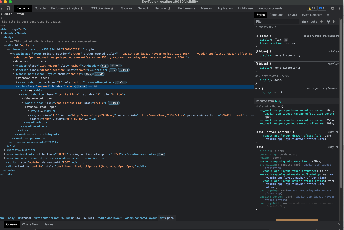 Setvisible False Does Not Work In Production Mode · Issue 14453 · Vaadin Flow · Github