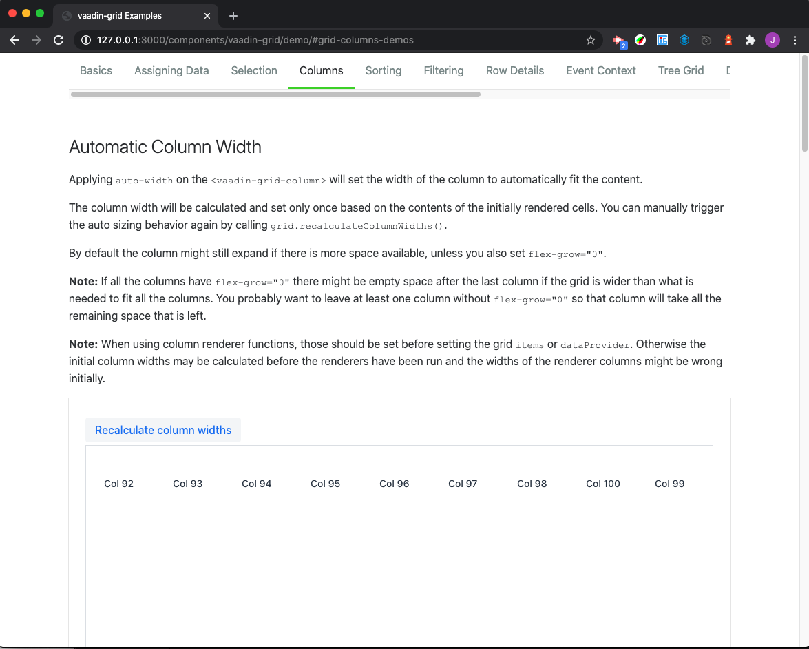 [grid] Column positions out of order when 100+ columns exist along with a header row · Issue ...