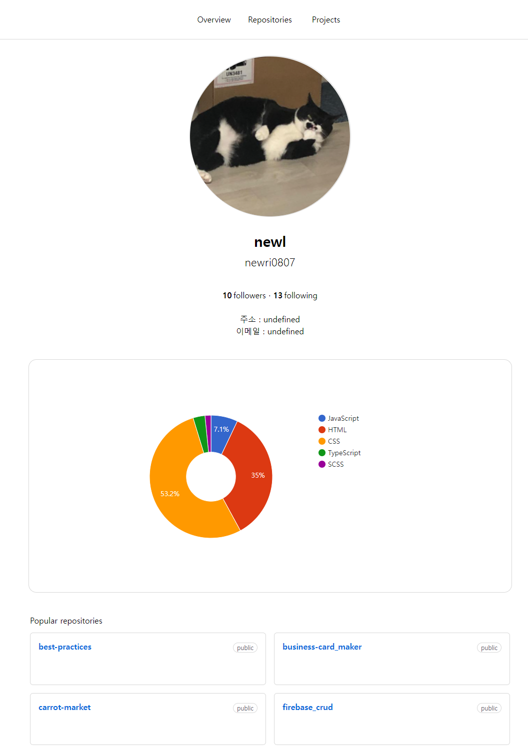 newri0807/zerobase_week5-github-profile - Codesandbox
