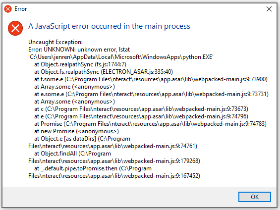 Unable to open notebooks from desktop on Windows · Issue #4475 · nteract/nteract · GitHub