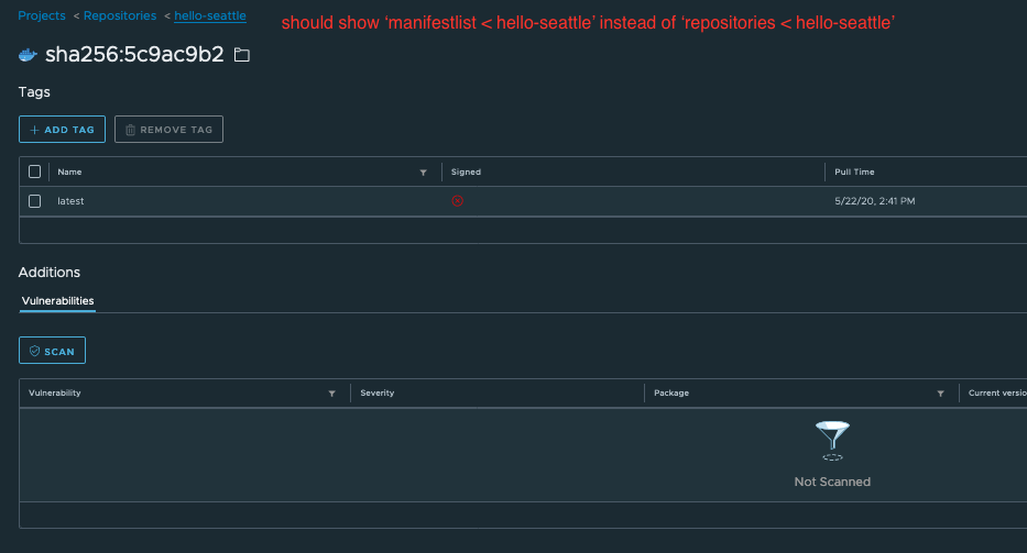 in repo view show the project name · Issue #12050 · goharbor/harbor · GitHub