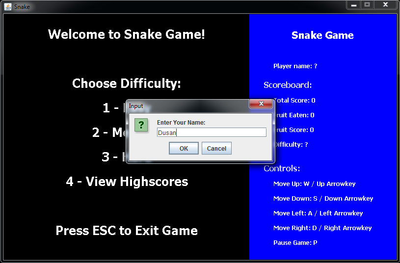 GitHub - mladen270698/Snake-Game: Snake Game in JAVA with UML diagrams