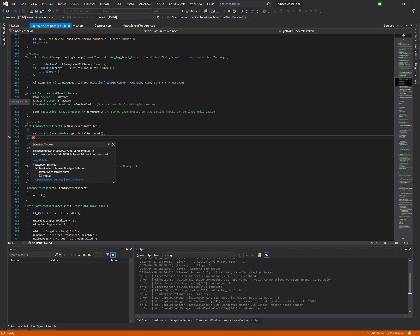 "usb_cmd_get_device_count(). No devices found", yet Camera working ...