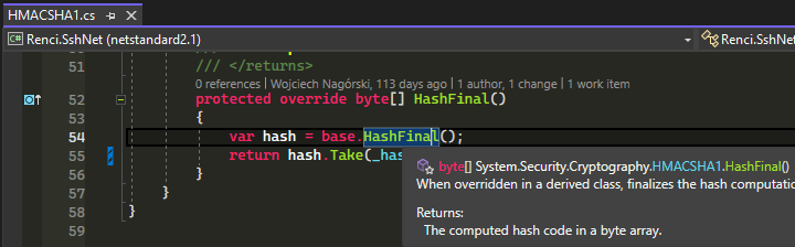 Accessing a hash algorithm by manipulating the HashName property is not supported on this ...