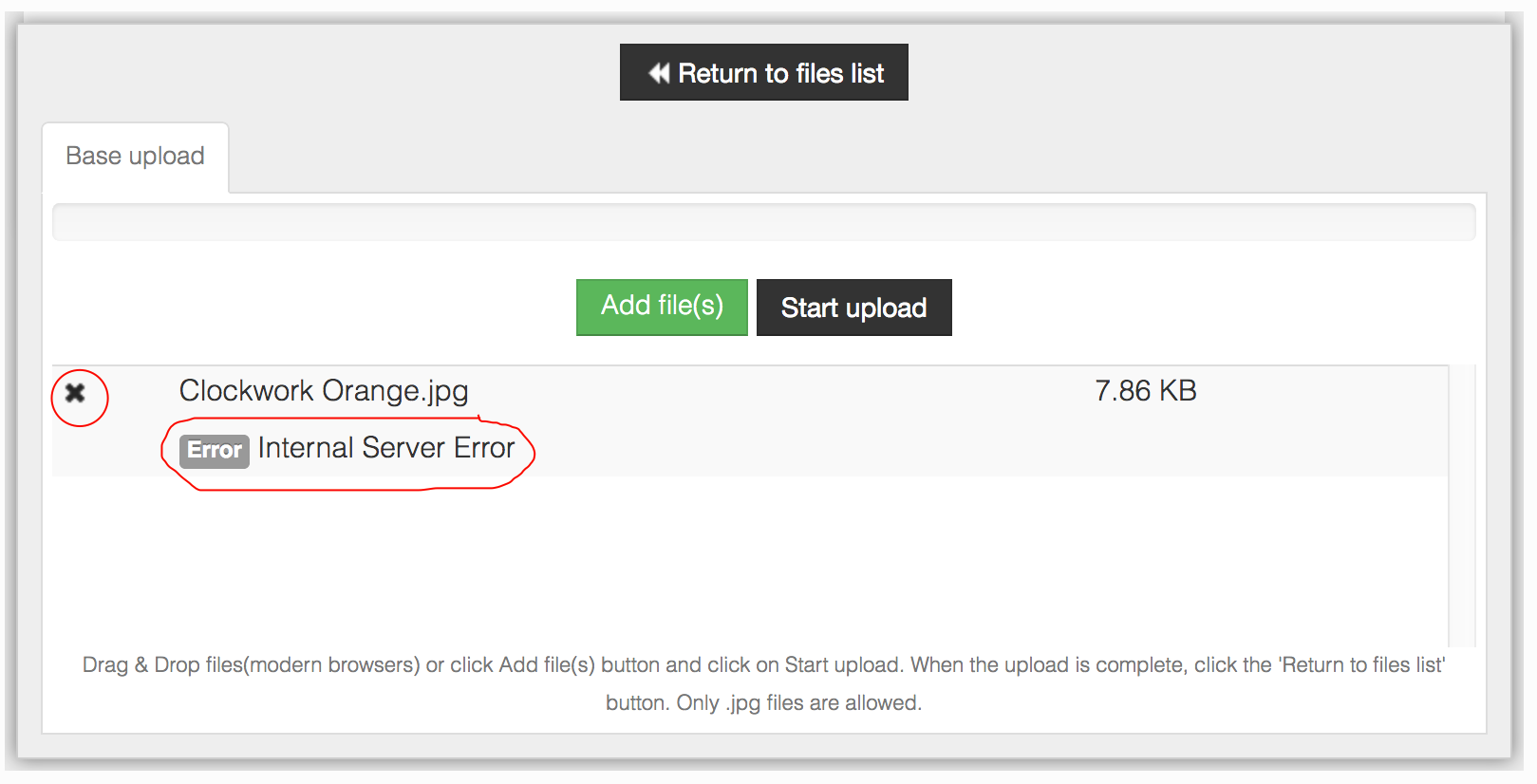 Indicating Internal Server Error But Upload Successful · Issue #565 · trippo ...
