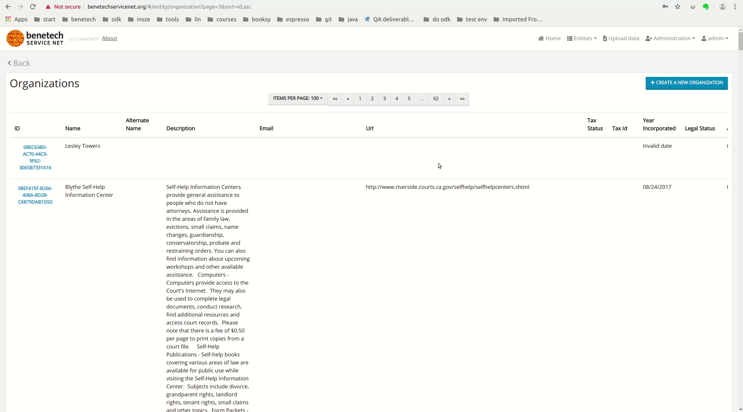 Add pagination to all entity pages that require it · Issue #199 · openreferral/ServiceNet · GitHub