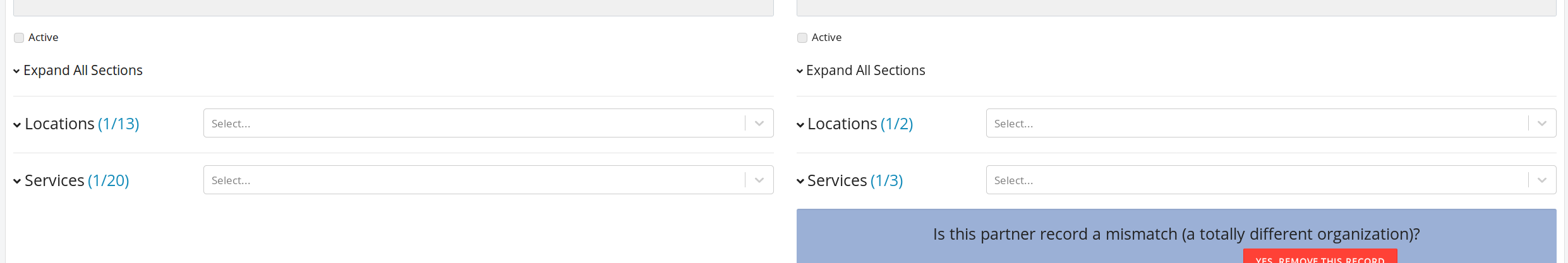 Matching: More than one service or location, add drop down menu with name · Issue #384 ...